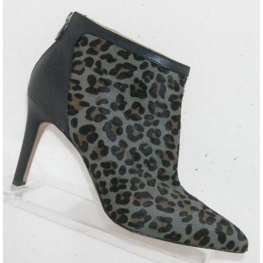 Adrienne Vittadini Nyla Leopard Print Calf Fur Rear Z… - Gem